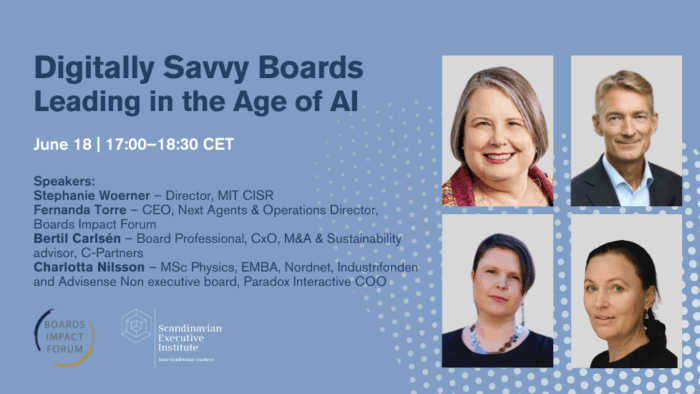 Digitally Savvy Boards – Leading in the Age of AI - Boards Impact Forum